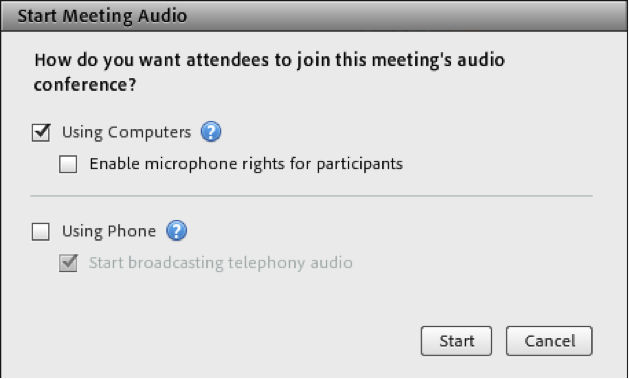 Learn About Audio Choices When Using Adobe Connect